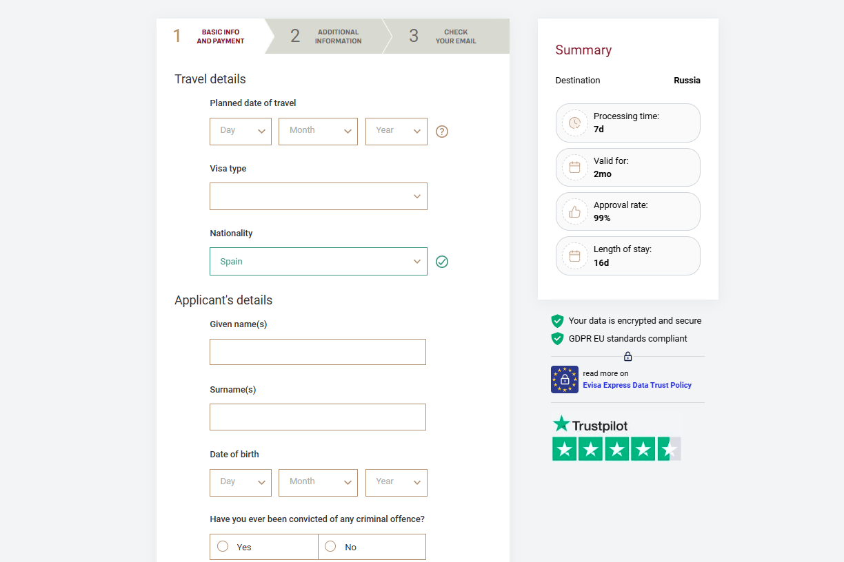 Russian eVisa Application Service Guide & Recommendation